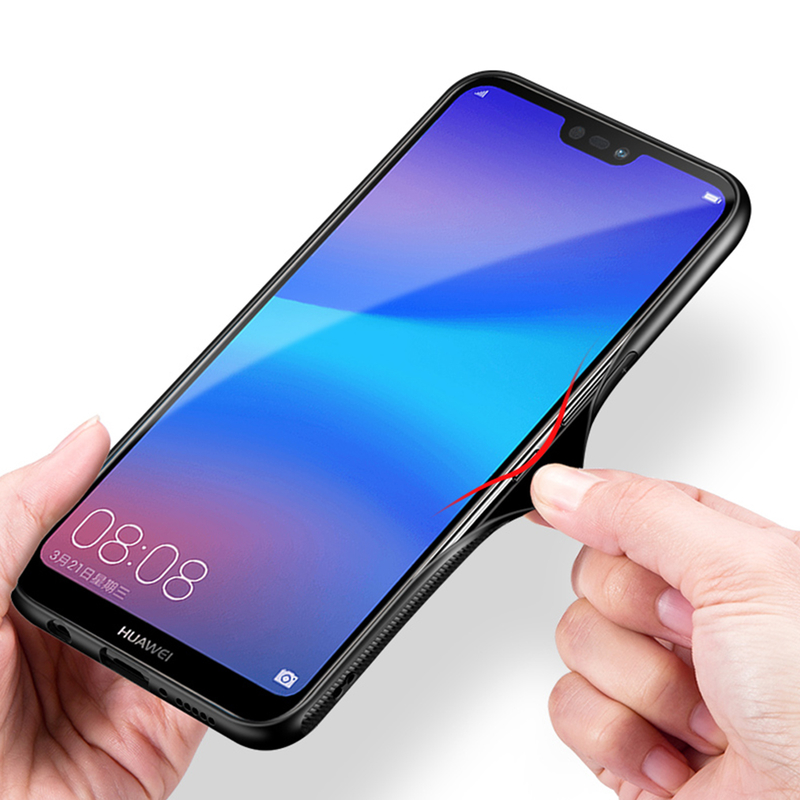 Husa Huawei P20 Lite MSVII Glass Slim Back Cover - Black - CatMobile