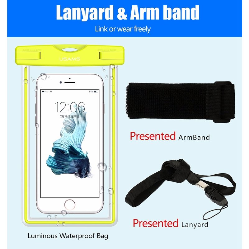 Husa Subacvatica Pentru Telefon USAMS Waterproof Bag - US-YD001 - Black ...