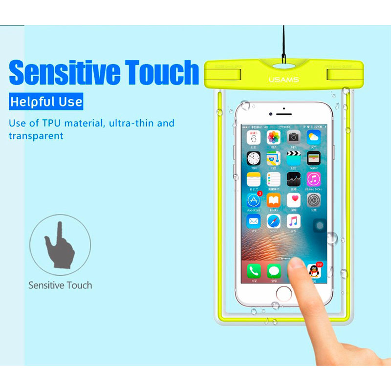 Husa Subacvatica Pentru Telefon USAMS Waterproof Bag - US-YD001 - Green ...