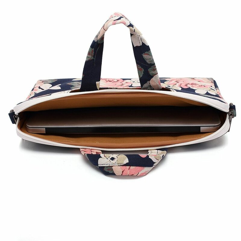 Geanta Macbook Pro 15" Canvaslife Briefcase - Navy Rose - CatMobile