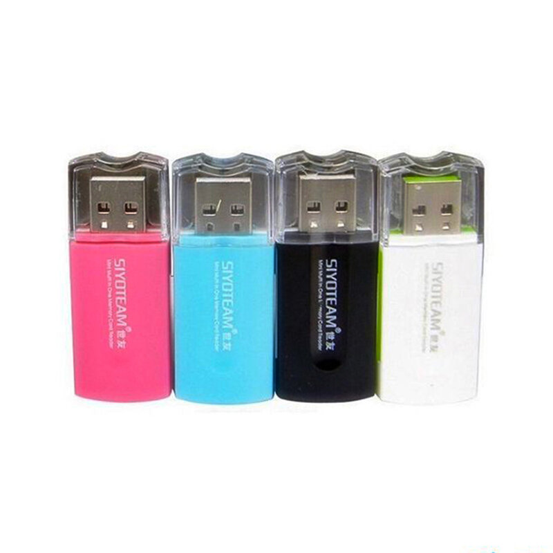 Card Reader Siyoteam SY-596 Universal 4 in 1 USB 2.0 All in One Support TF/SD/MMC/MS/M2/CF ...