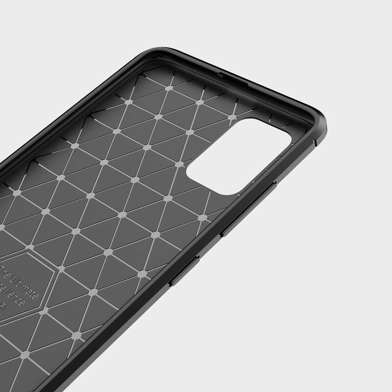 Husa Samsung Galaxy A51 5G Techsuit Carbon Silicone, negru - CatMobile