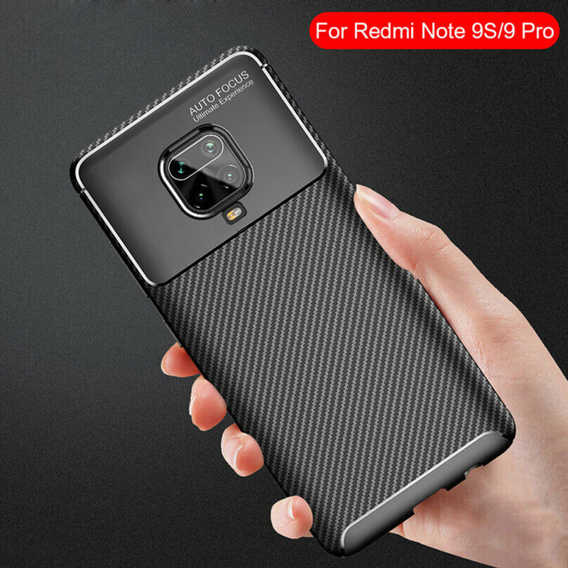 Husa Xiaomi Redmi Note 9 Pro Carbon Fiber Skin - Negru - CatMobile