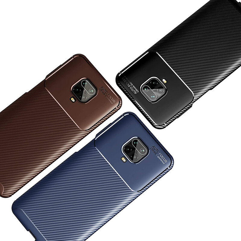 Husa Xiaomi Redmi Note 9 Pro Carbon Fiber Skin - Albastru - CatMobile