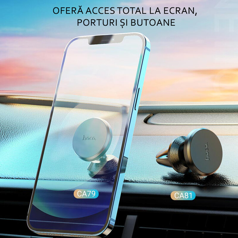 Suport telefon auto magnetic Hoco CA79 cu prindere adeziva de bord ...