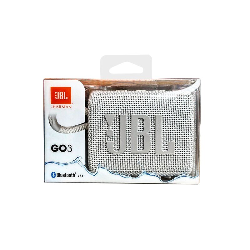 Boxa wireless portabila Bluetooth mica JBL GO3, IP67, alb - CatMobile