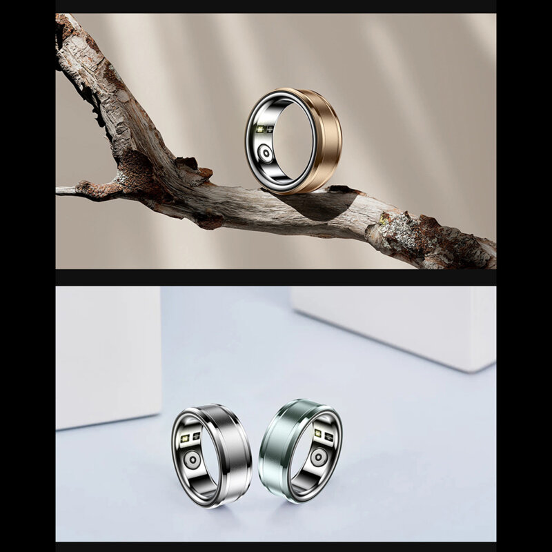 Smart ring unisex Techsuit R3, 64.7mm, fitness, EcTri, auriu - CatMobile